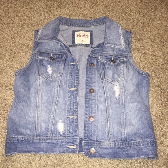 Mudd | Jackets & Coats | Mudd Denim Jean Ripped Vest | Poshmark